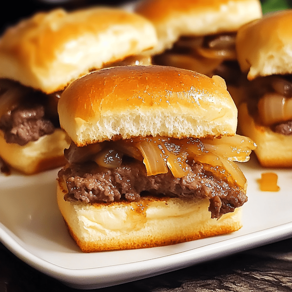 French Onion Beef Sliders - Easy Quick Tasty